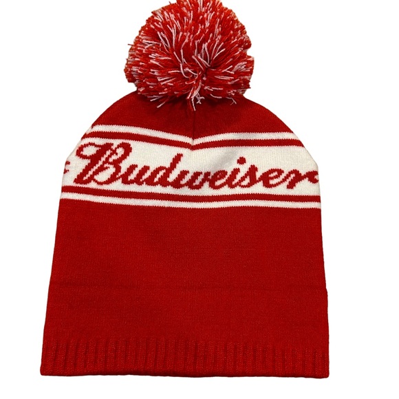 Anheuser Busch | Accessories | Budweiser Red Stocking Cap Hat | Poshmark